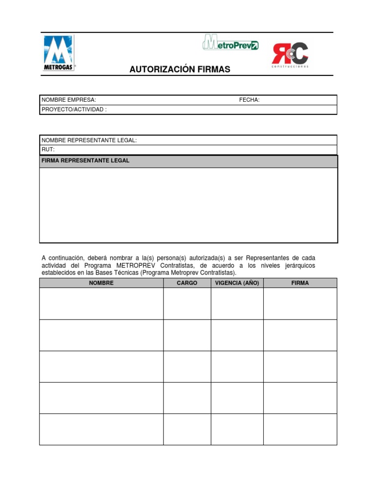 Autorizacion Firmas | PDF