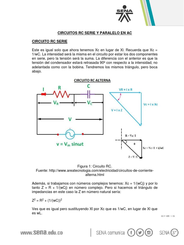 Circuitos RC Serie y Paralelo en AC | PDF | Ciencia y matemáticas