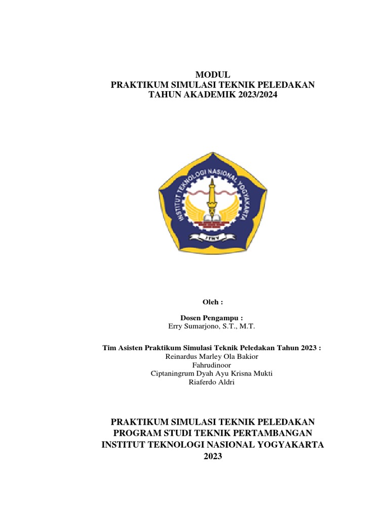 Buku Panduan Praktikum Peledakan 2023 | PDF