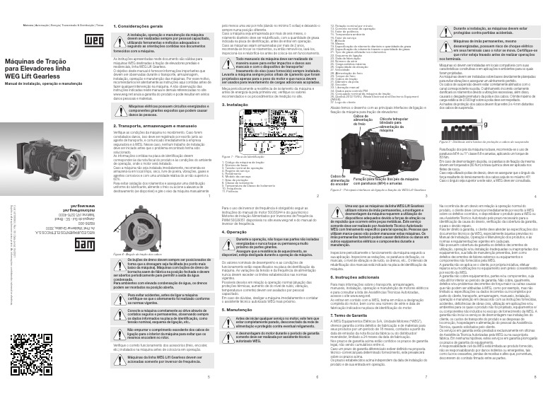 WEG WMO Weg Lift Gearless Manual de Instalacao Operacao e Manutencao ...