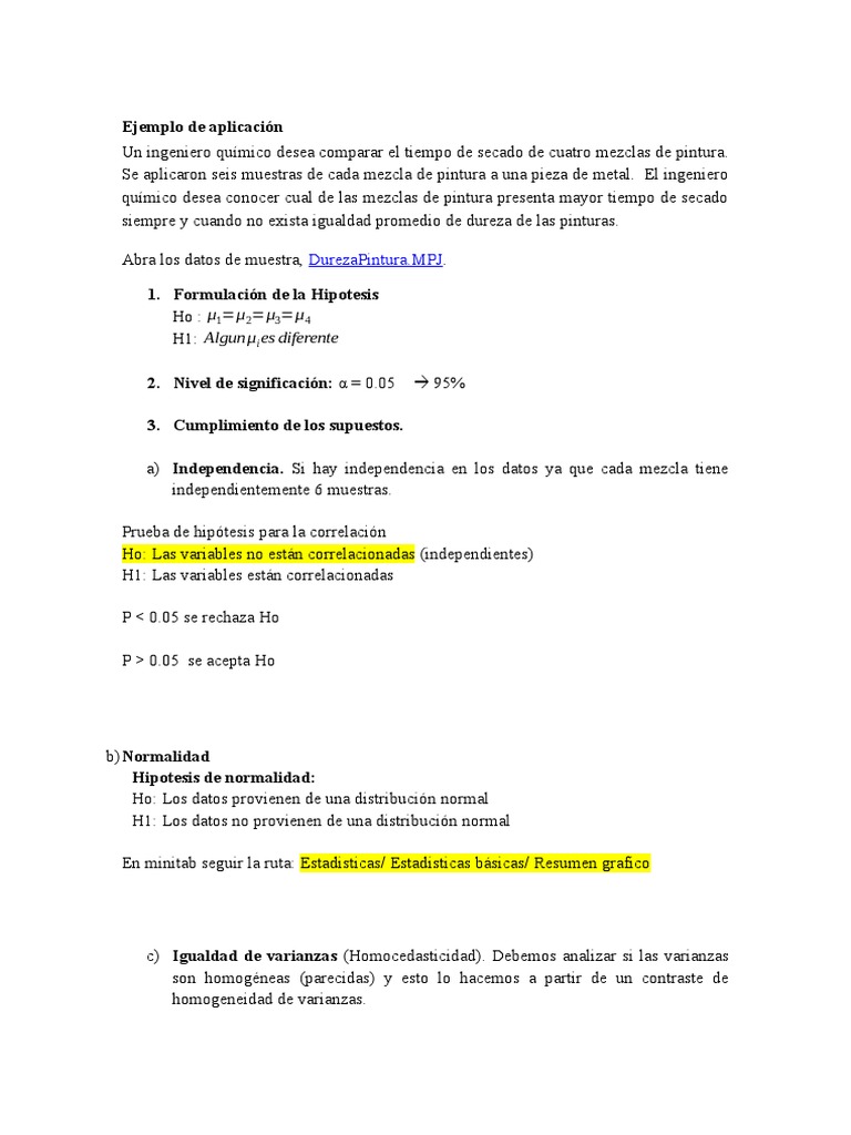 Ejemplo 2 ANOVA | PDF