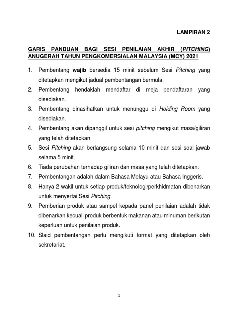 Lampiran 2 Garis Panduan | PDF