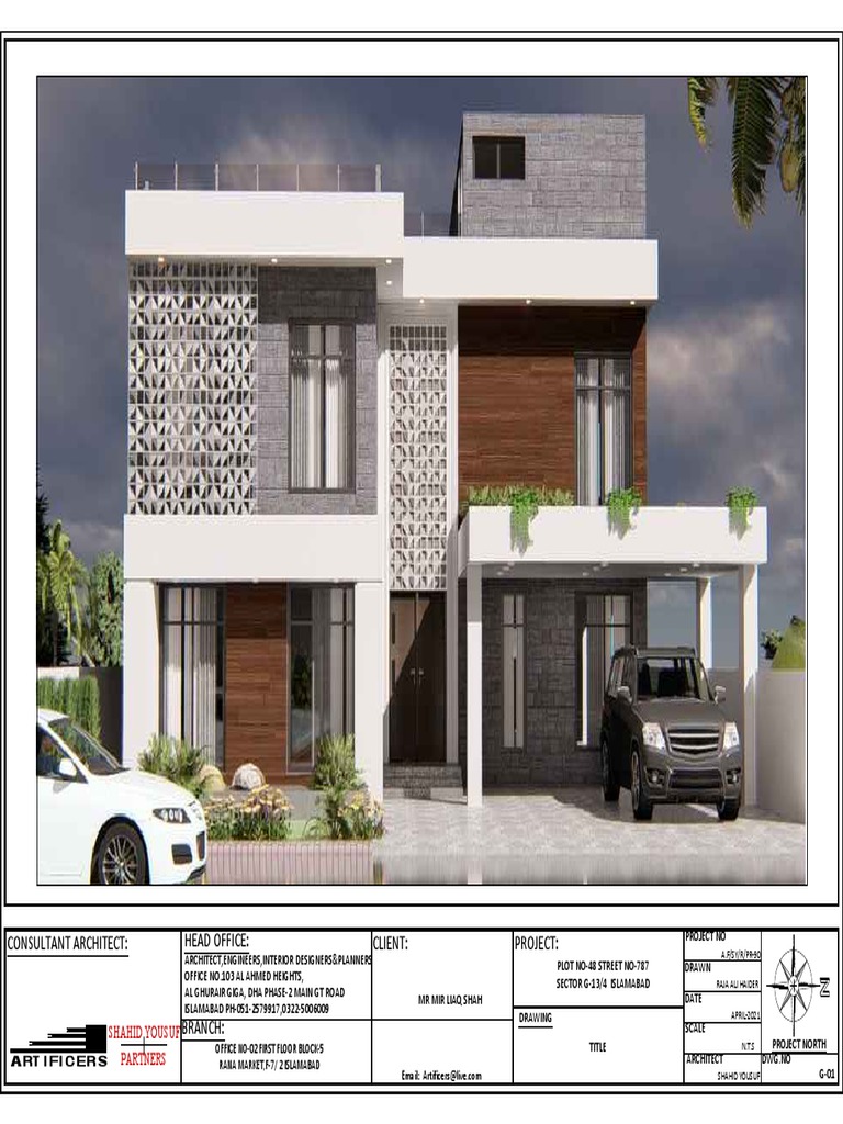 Working Drawings On Plot # 48 Street # 787 Sector G-13-4 Islamabad | PDF | Home | Architectural ...