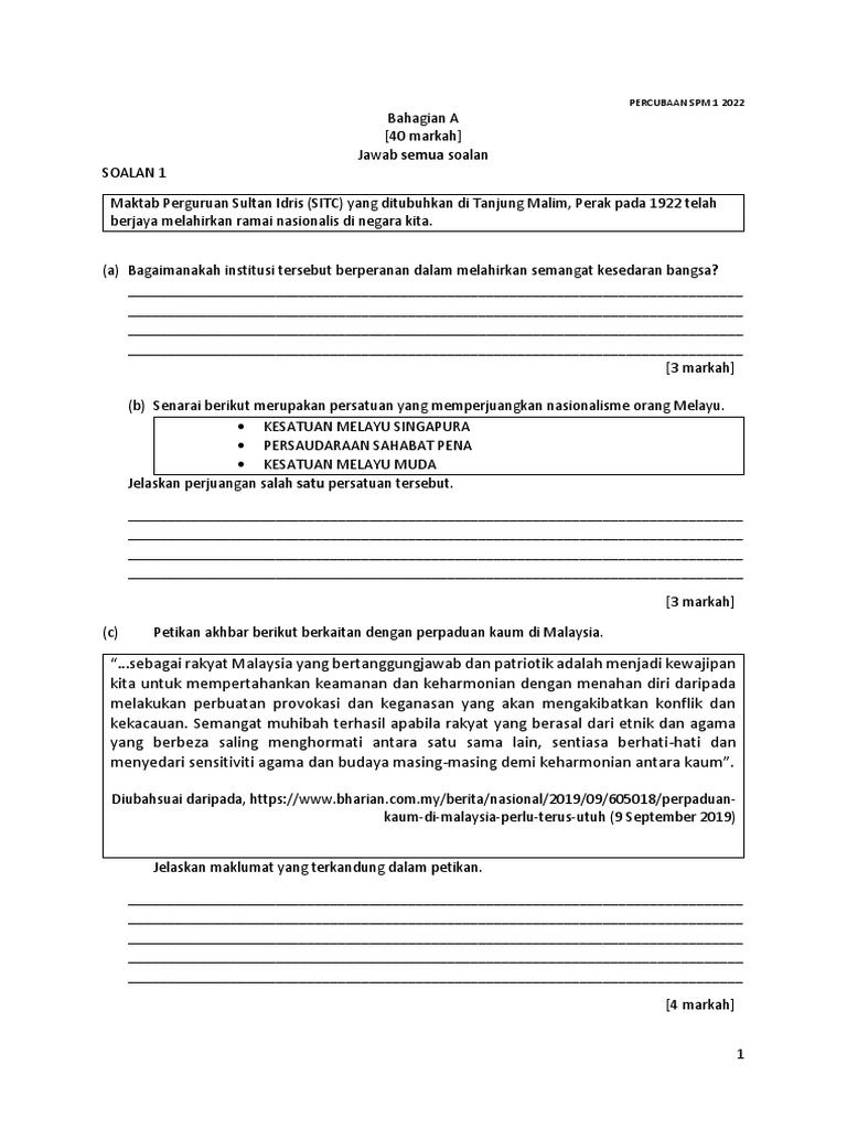 2022 K2 Soalan Sarawak (Trial PPD Meradong) | PDF