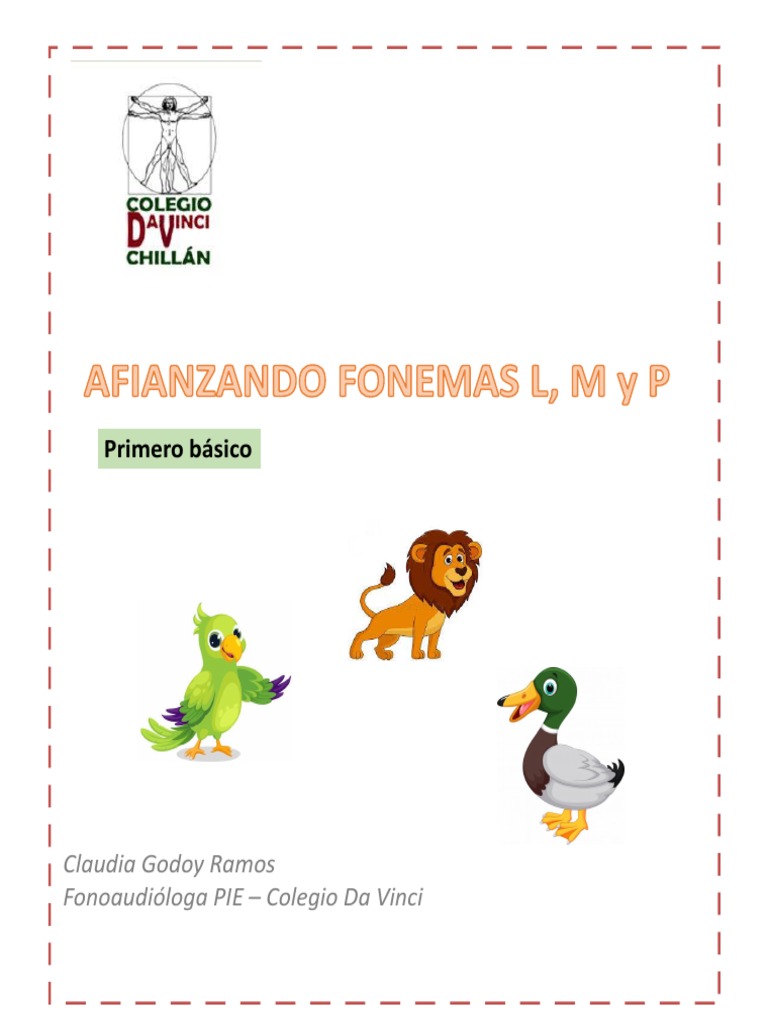 Articulación L M P 1ero Básico | PDF | Sílaba | Vocal