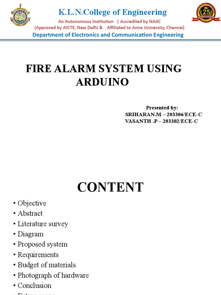 Fire Alarm System Using Arduino | PDF | Internet Of Things | Home Automation