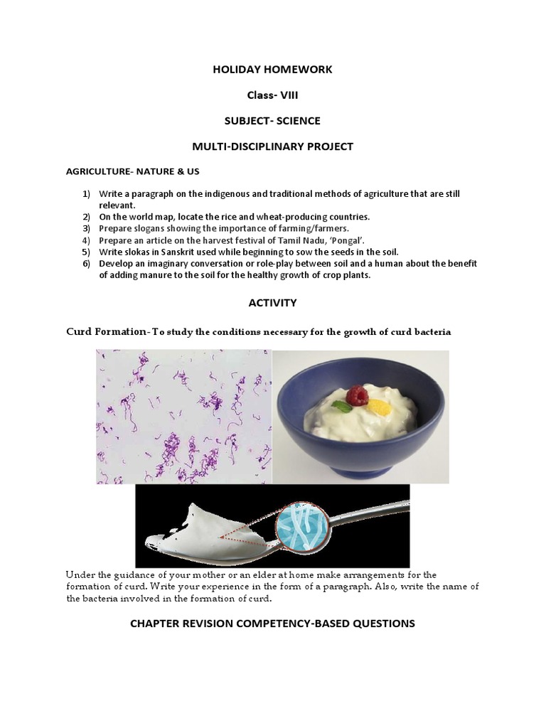 Class Viii HHW Science | PDF | Agriculture | Soil