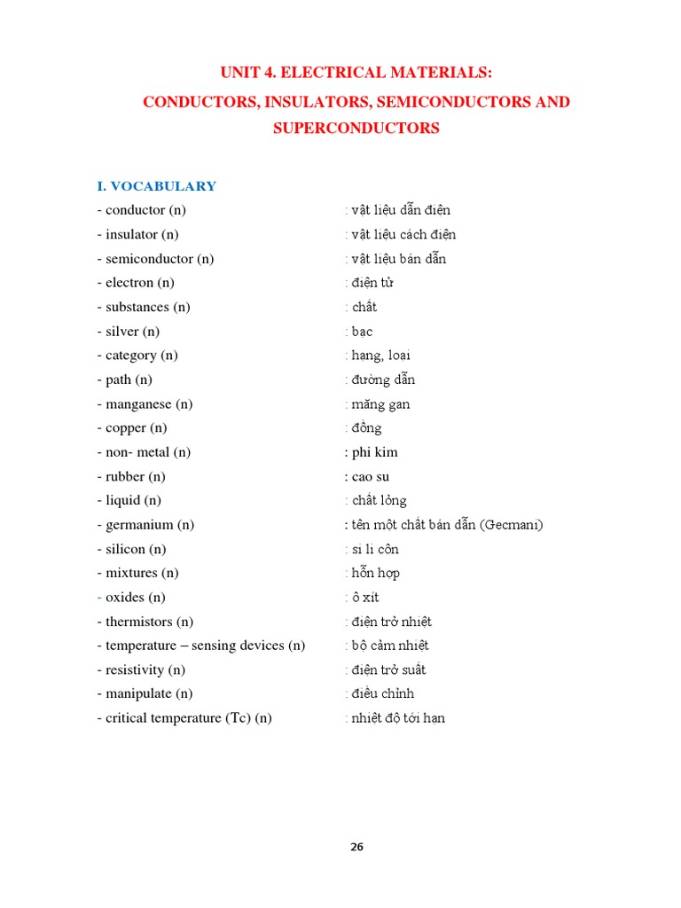 Unit 4. Electrical Materials | PDF | Electrical Resistivity And ...