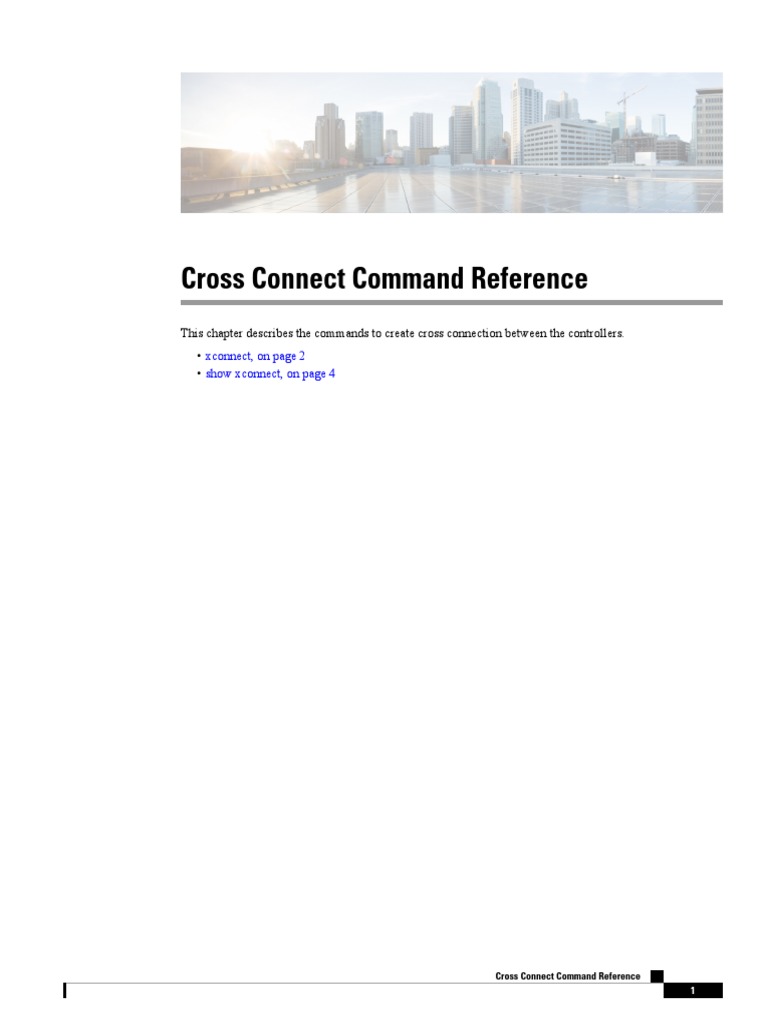 Cross Connect Commands | PDF | Telecommunications | Information ... Cross Connect Commands | PDF | Telecommunications | Information ...