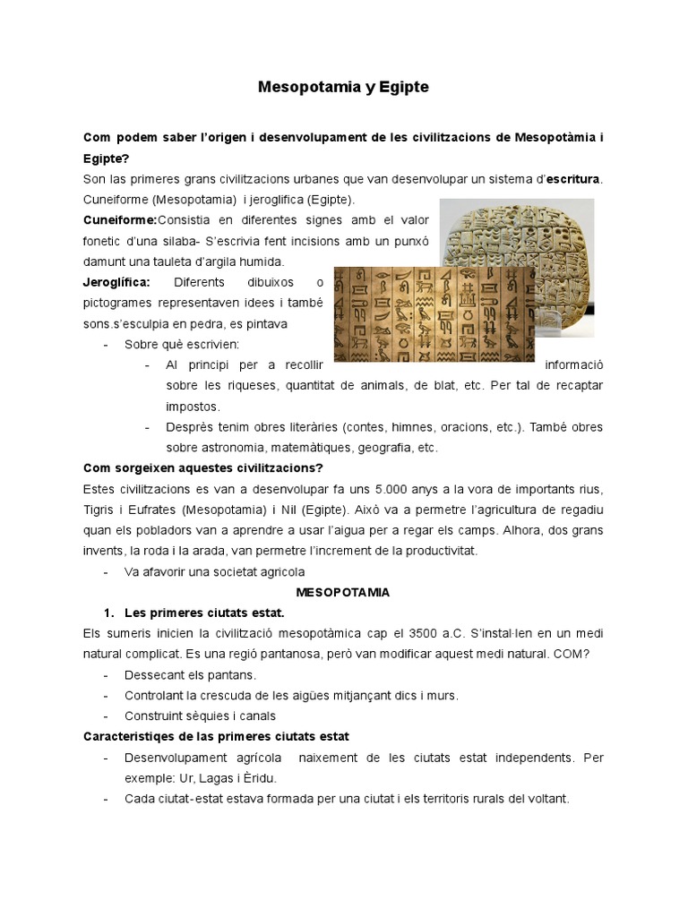 Mesopotamia y Egipte | PDF