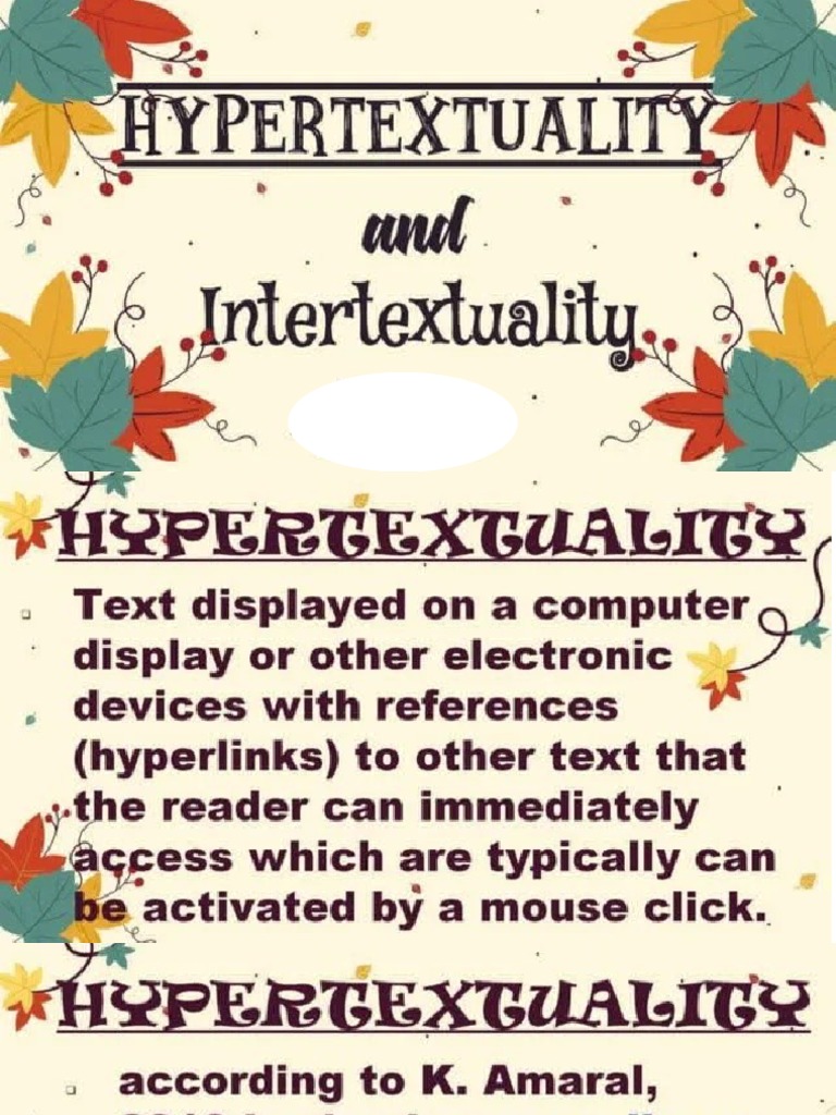 Hypertextuality and Intertextuality | PDF