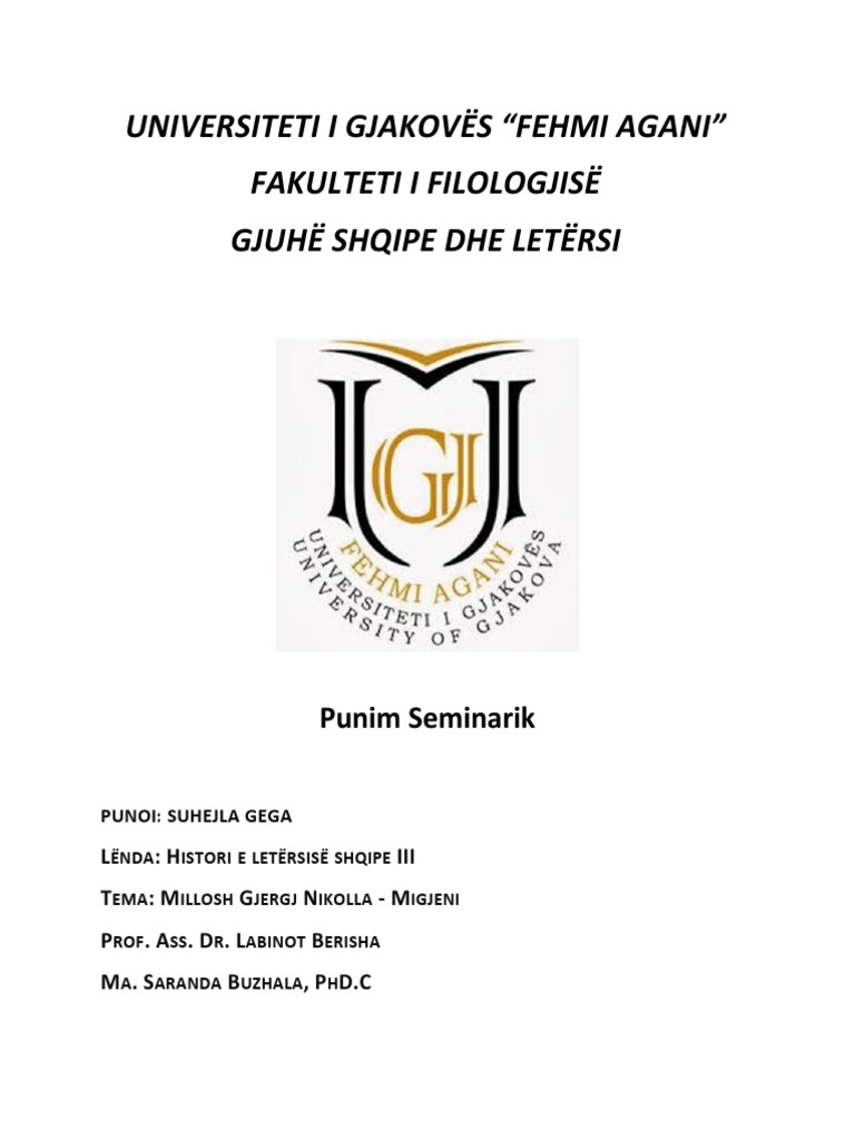 Universiteti I Gjakovë1 | PDF