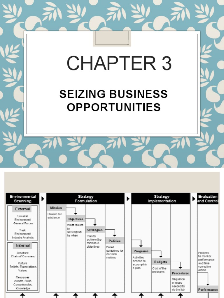 CHAPTER 3-Seizing Business Opportunities | PDF | Feasibility Study ...