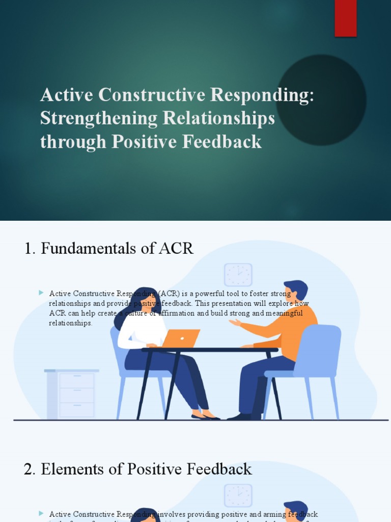 Active Constructive Responding Explained | PDF | Body Language | Feedback