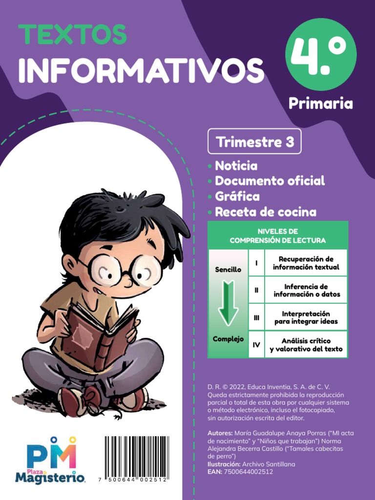 Textos Informativos para Comprensión de Lectura 4 Primaria | PDF ...