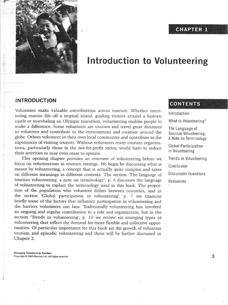 Chapter 1 - Introduction To Volunteering | PDF