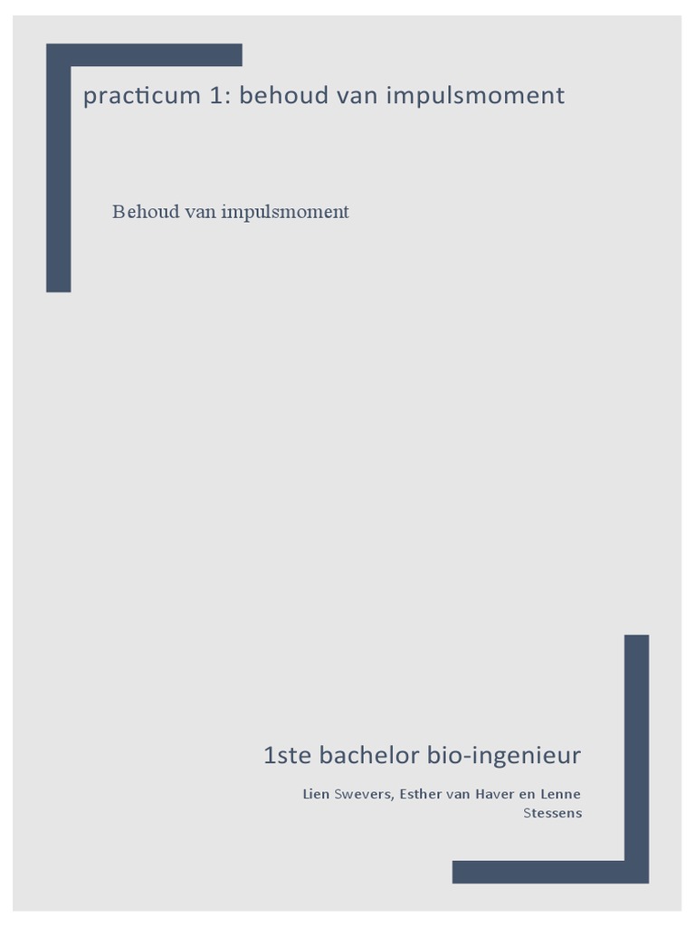 Practicum1 Behoud Van Impuls 1 | PDF
