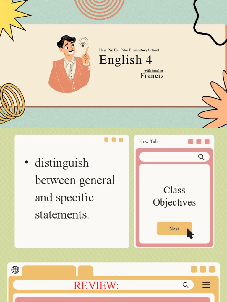 ENG4-Q3-W3-D1-2 - General and Specific Statements | PDF