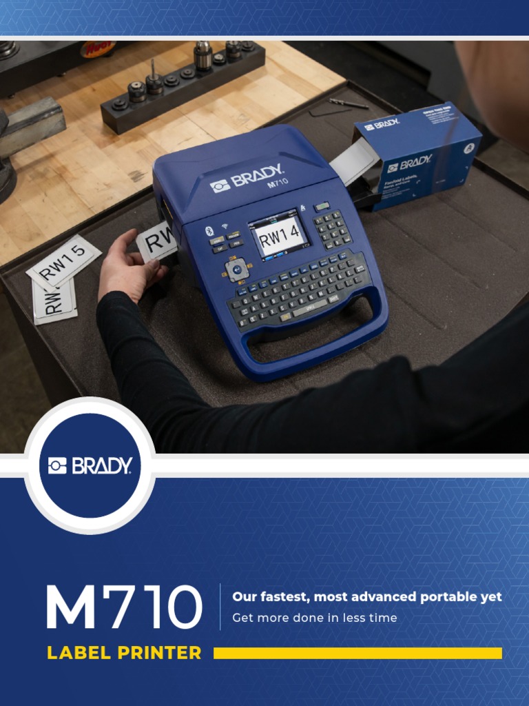 M710 Label Printer Brochure 2pgDIGITAL | PDF | Printer (Computing) | Adhesive