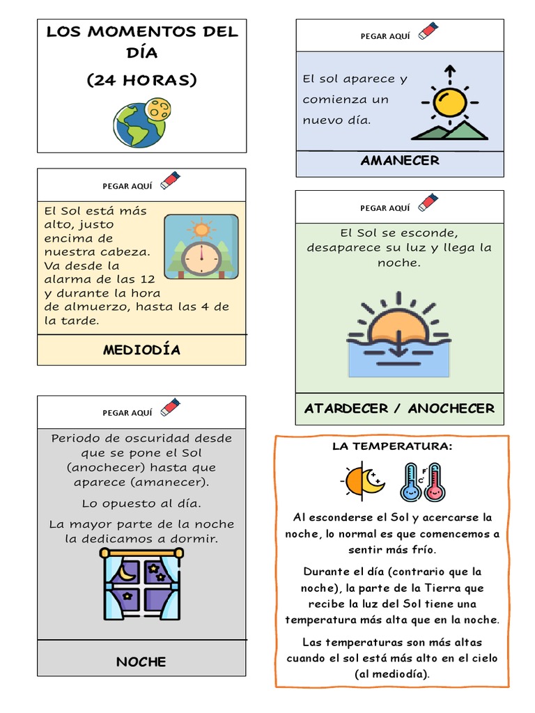 Momentos del Día para Niños | PDF