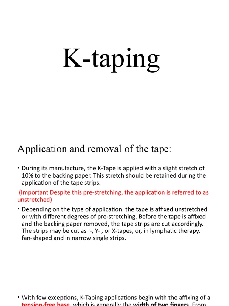K Taping | PDF | Skin | Healing