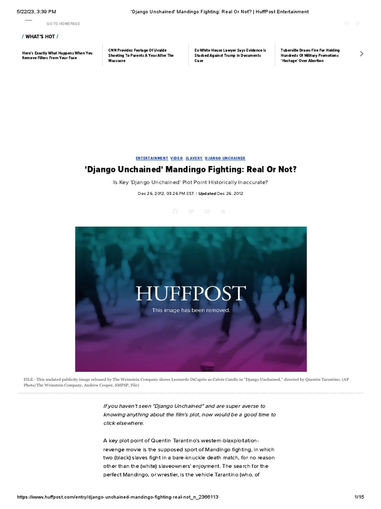 'Django Unchained' Mandingo Fighting - Real or Not - HuffPost ...