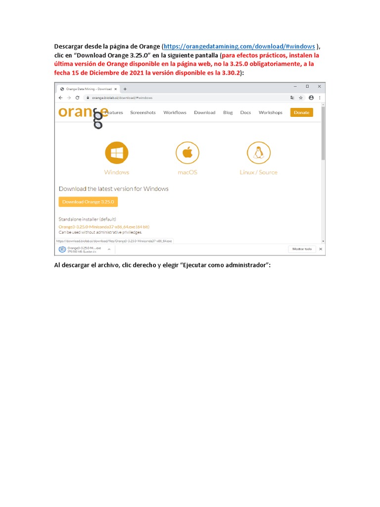 Guía REFERENCIAL Instalación Orange | PDF | Software | Informática