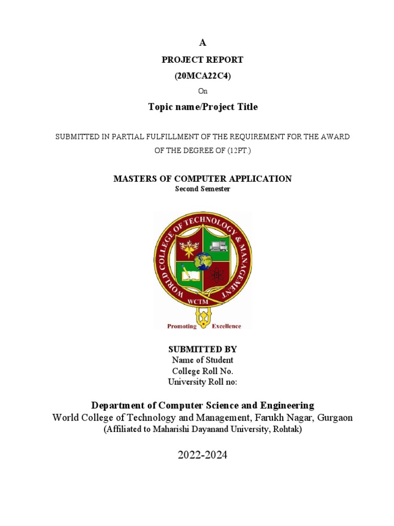 Project Report Format | PDF