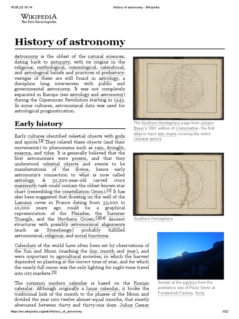 History of Astronomy - Wikipedia | PDF | Heliocentrism | Astronomy