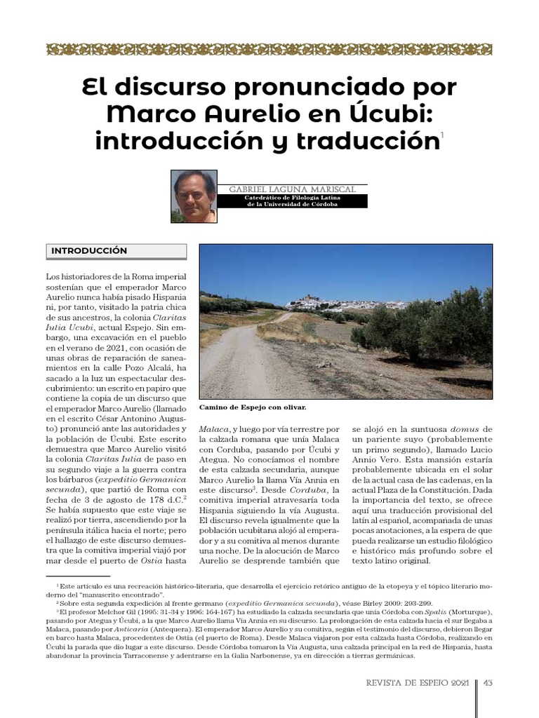 Espejo Revista Feria (Gabriel Mariscal) Primera | PDF | Marco Aurelio ...