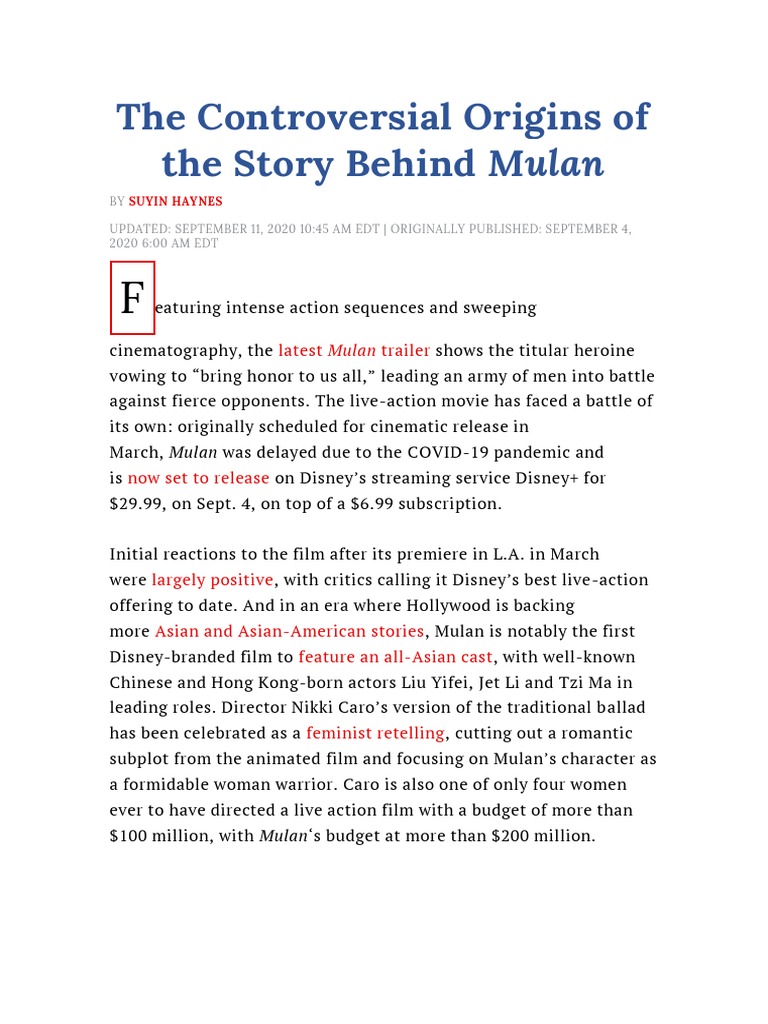 Time The Controversial Origins of The Story Behind | PDF