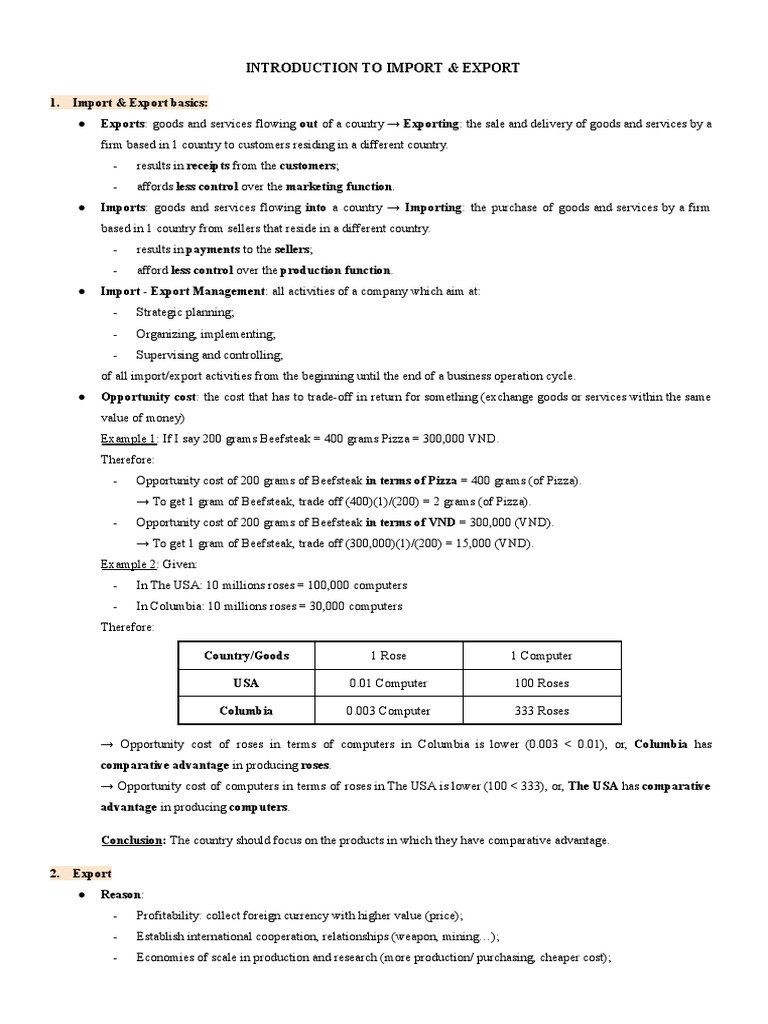 Introduction To Imex | PDF | Exports | Balance Of Trade
