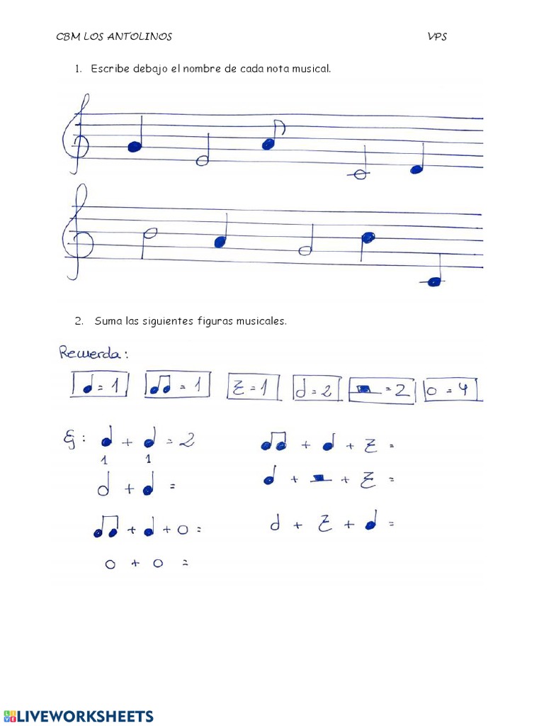 Guia Pentagrama y Suma de Duraciones | PDF