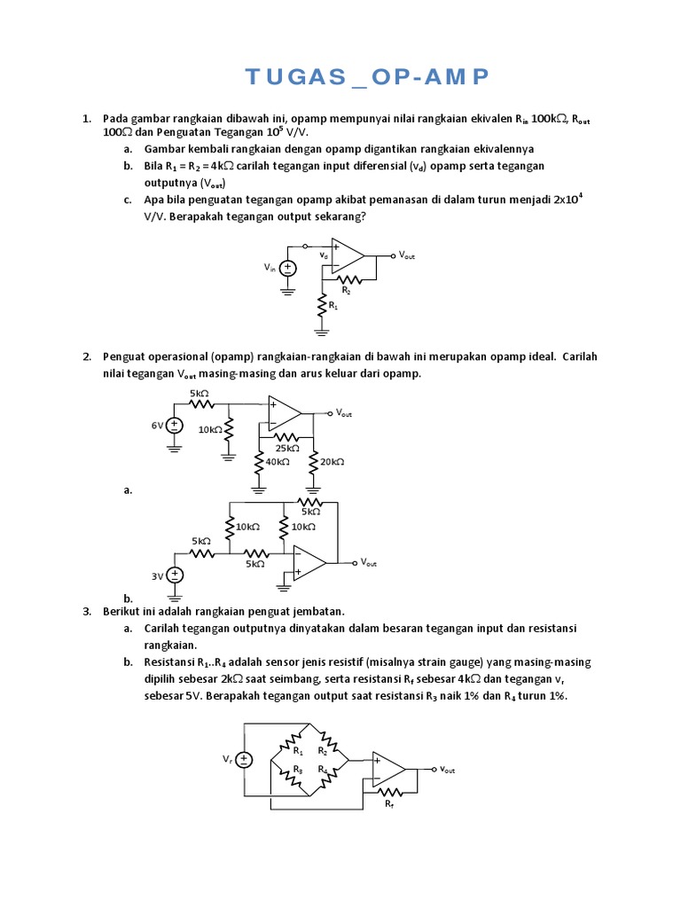 Tugas Op Amp | PDF | Sains & Matematika | Komputer