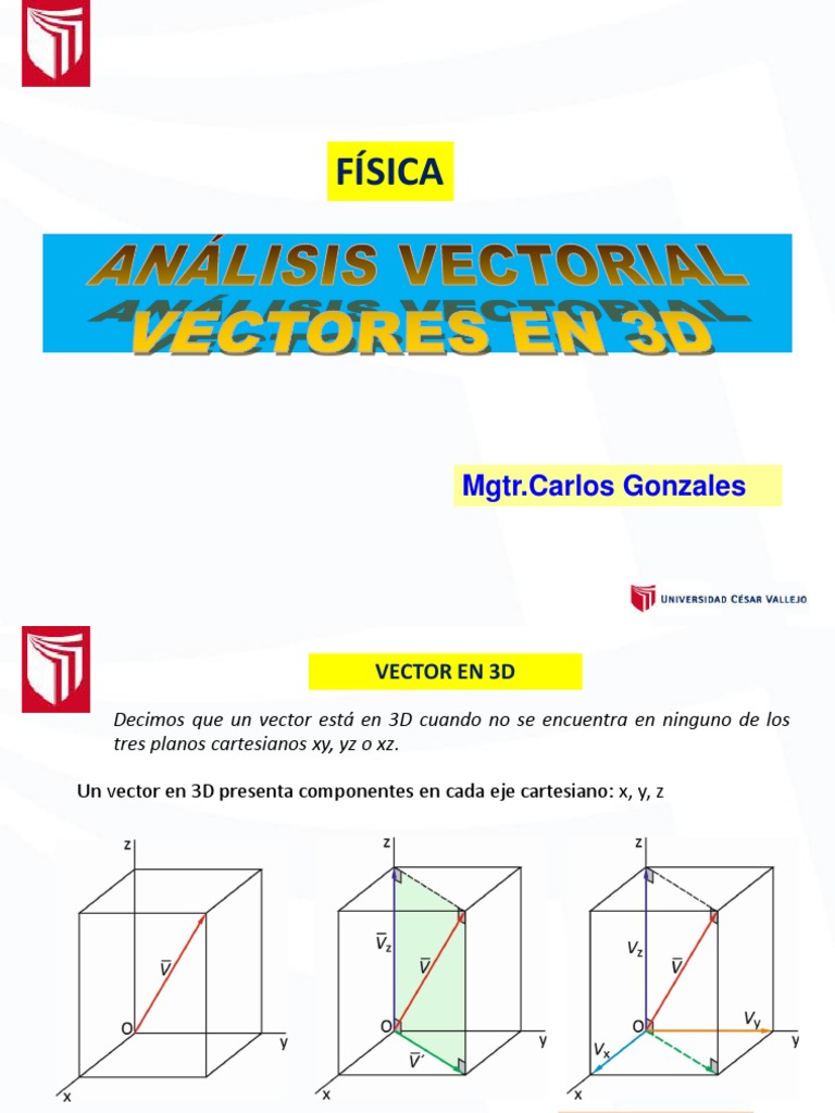 2 Vectores 3d | PDF | Vector Euclidiano | Escalar (Matemáticas)