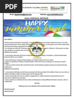 Summer Holiday Homework for Playgroup | PDF