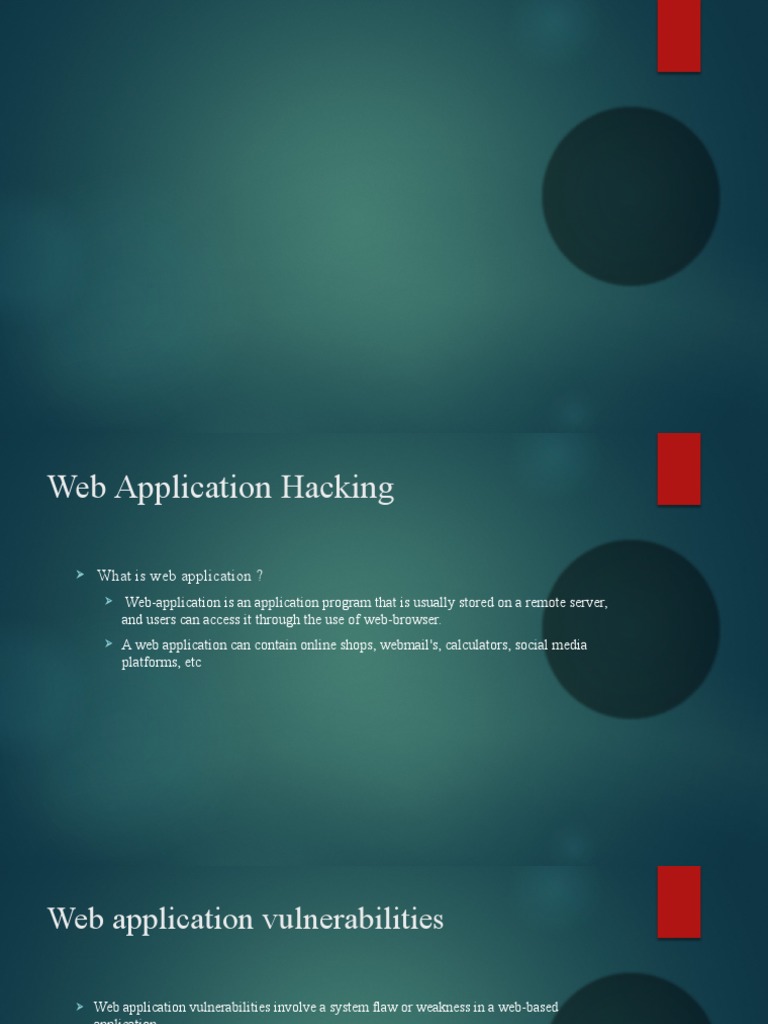 ETI - PPT (Application Hacking) (Autosaved) | PDF | World Wide Web ...