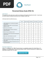 Perceived Stress Scale (PSS) & Example - Free PDF Download | PDF ...