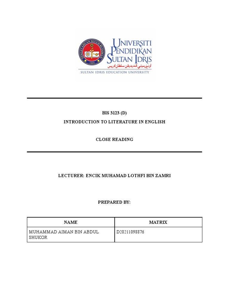 INCLASS EXERCISE 2-Close Reading | PDF | Communication | Cognition