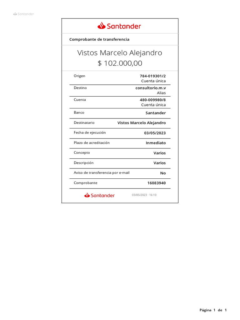 Comprobante de Transferencia | PDF | Finanzas y dinero