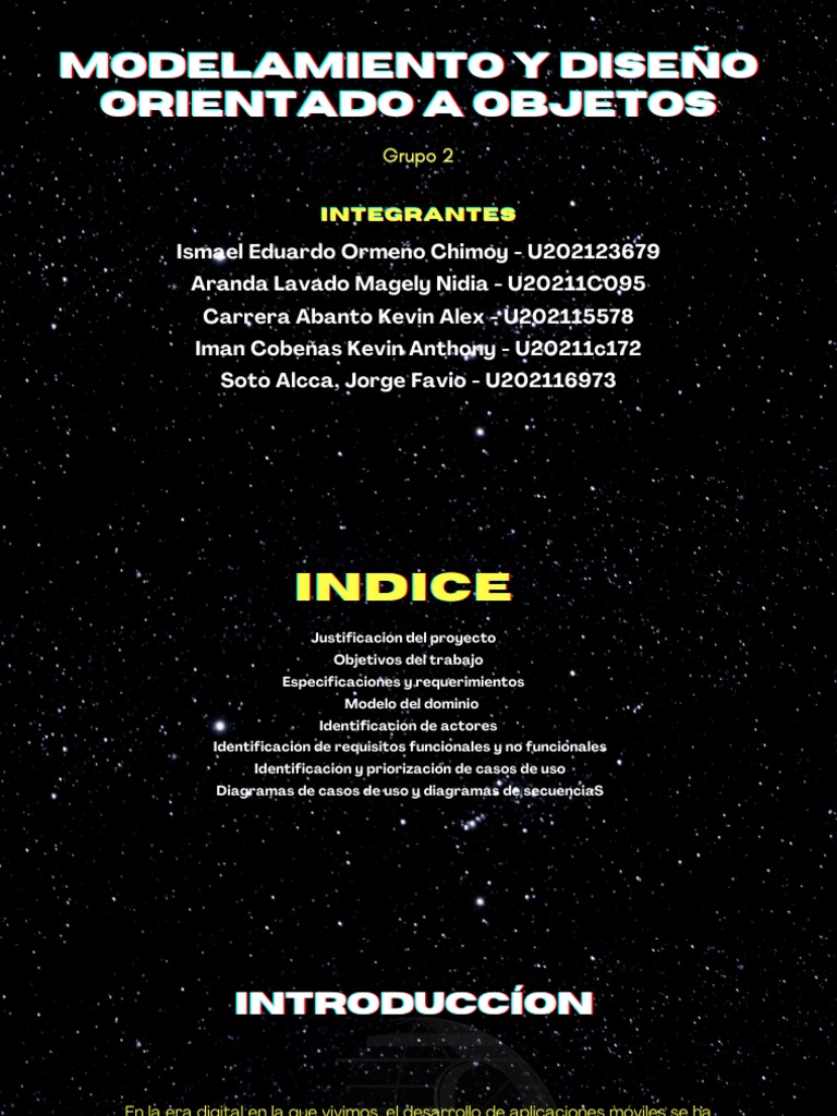 Modelamiento y Diseño Orientado A Objetos | PDF | Aplicación movil | Usuario (informática)