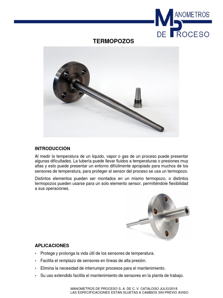 Catalogo - Termopozos | PDF | Ciencias fisicas | Materiales