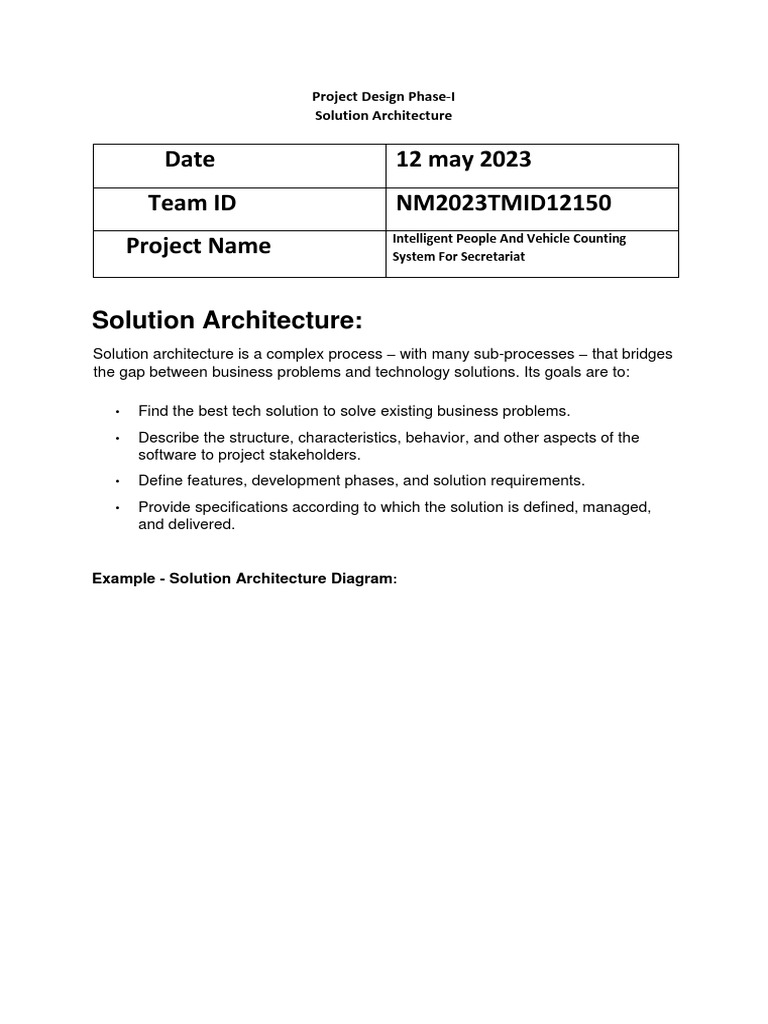 Solution Architecture Pdf Internet Of Things Cloud Computing