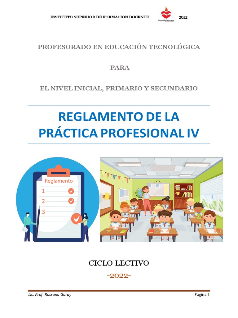 Reglamento de La Práctica Profesional Docente Iv | PDF | Enseñando | Maestros