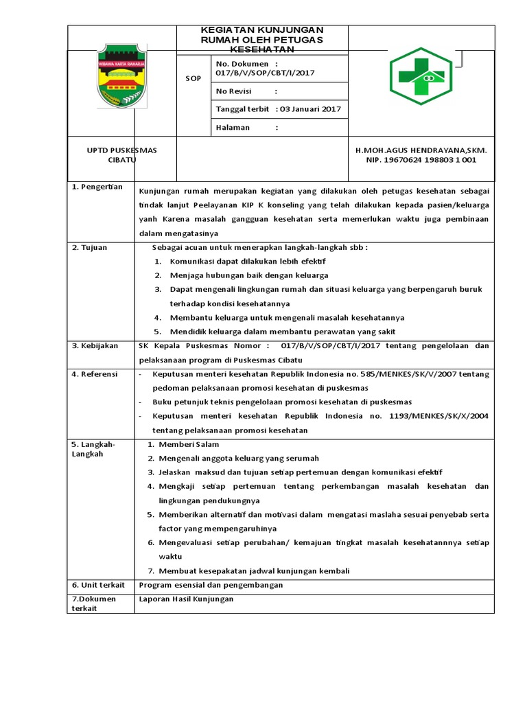 kunjungan rumah | PDF