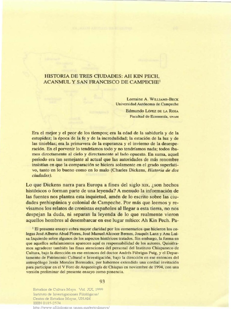 Historia de Tres Ciudades Ah Kin Pech, Acanmul y San Francisco de ...