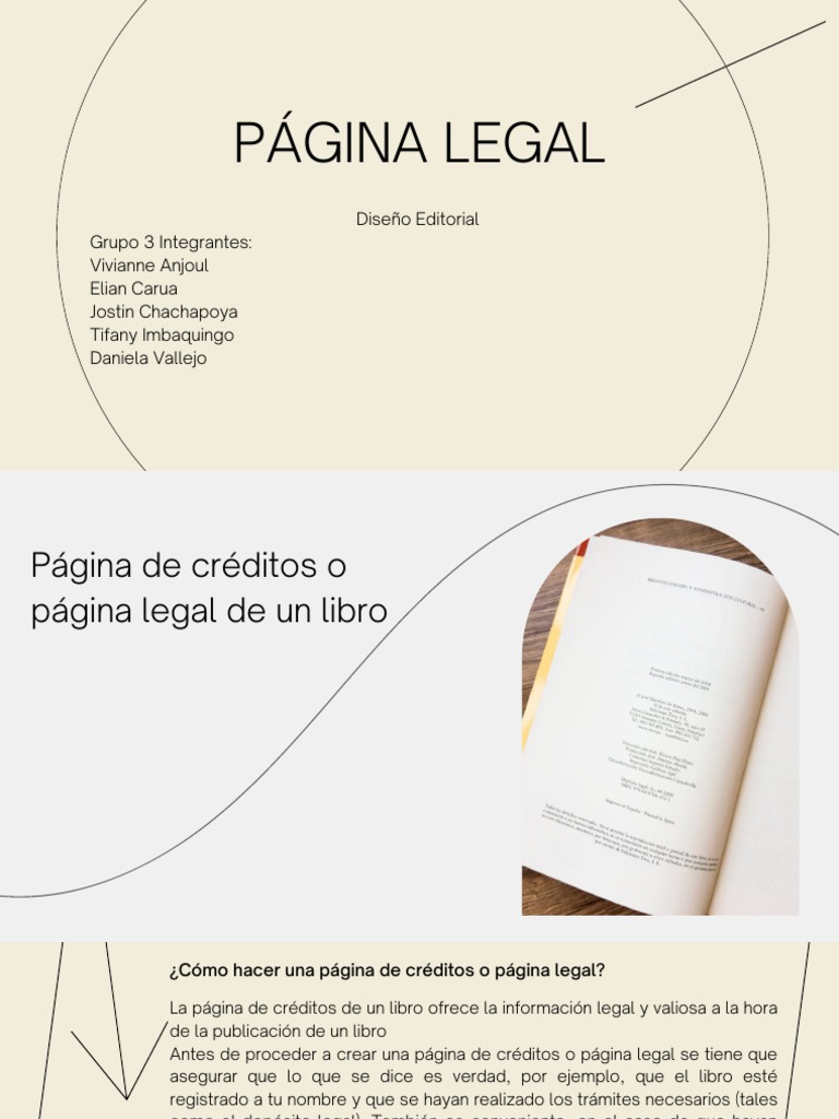 Página Legal | PDF | Publicación | Libros