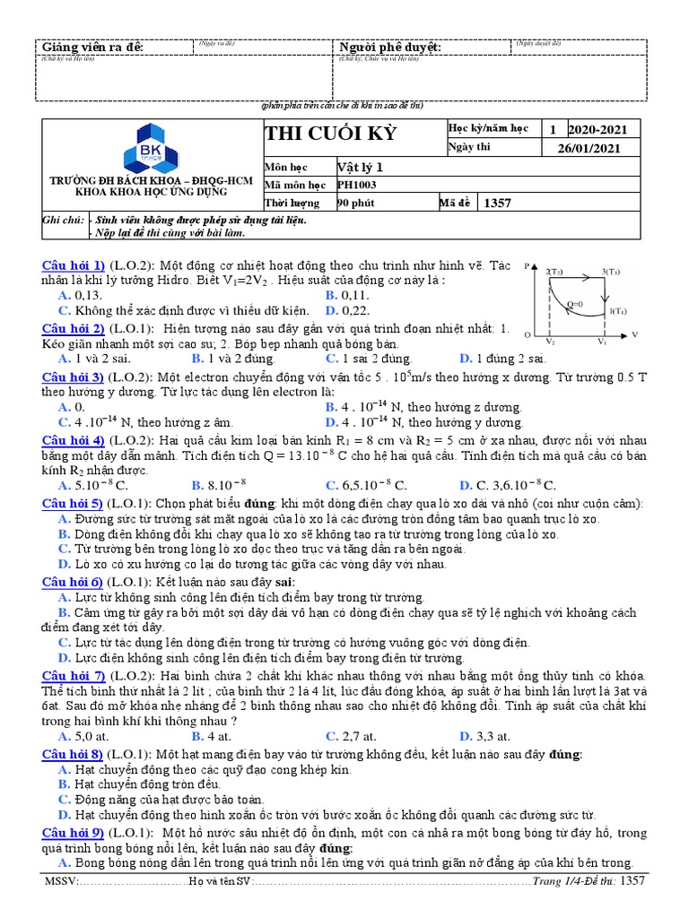 Vat-Ly-1 Ph1003 Ca1 1357 - (Cuuduongthancong - Com) | PDF