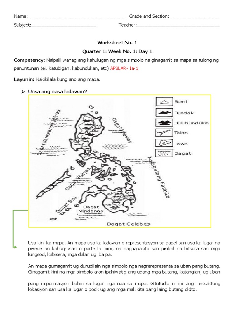 Arpa Worksheet q1, w1 | PDF