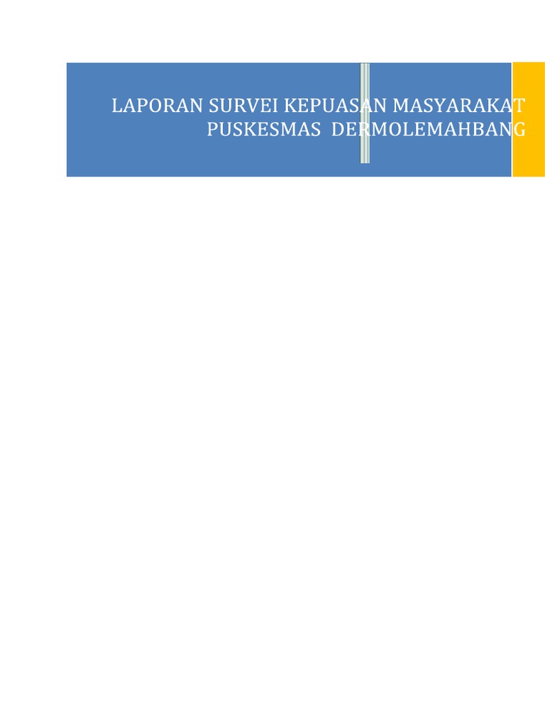 Contoh Laporan SKM | PDF